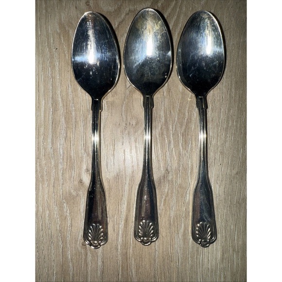 Dining | 3 Vintage Teaspoons Coventry Shell Retroneu Silverplate ...